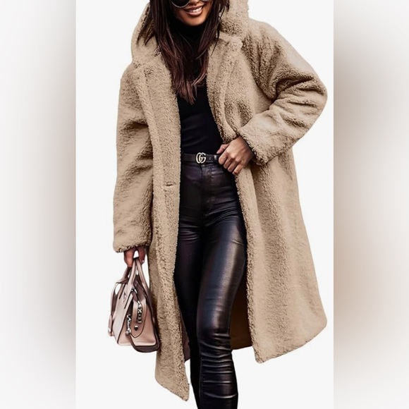Jackets & Coats | Sherpa Style Long Fuzzy Jacket | Poshmark